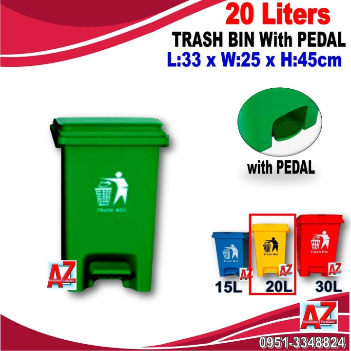 Trash Bin Waste Trash Bin with Pedal 20 Liters | Lazada PH
