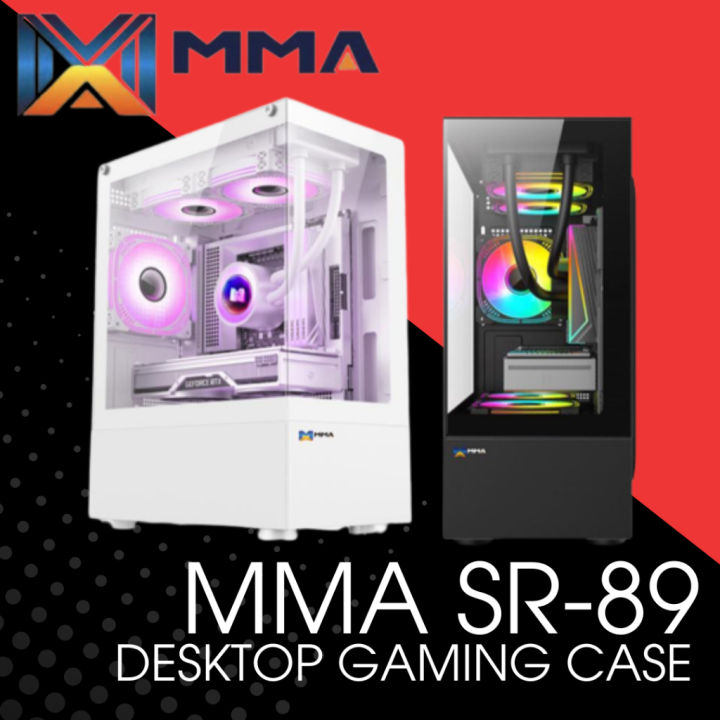 Com Hub PC | MMA SR 89 MITX MATX Gaming PC Case Black and White (NO FAN ...