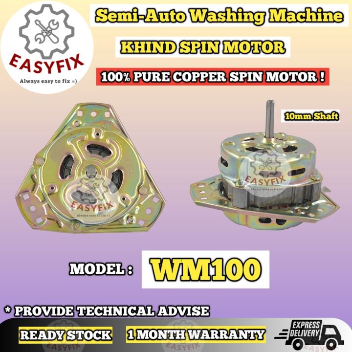 WM100 KHIND Spin Motor Semi-Auto Washing Machine (Motor Kering Mesin ...
