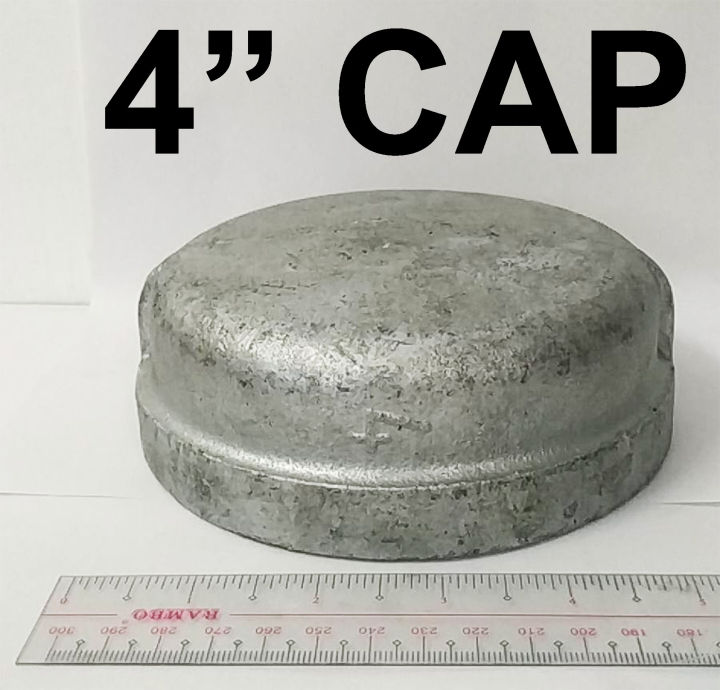MECH GI CAP 4 INCHES SCH40 STANDARD THREADED SCREW TYPE GALVANIZED IRON ...