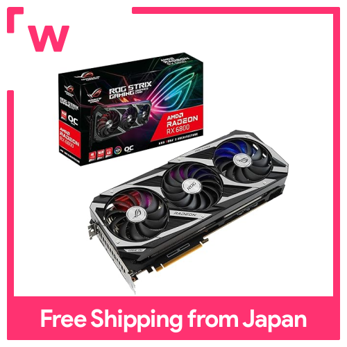 Triple fan model with ASUSTek AMD Radeon RX 6800 16G ROG-STRIX-RX6800 ...