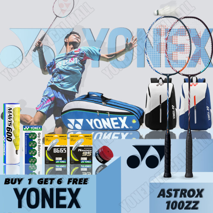 【Buy 1 Get 6 Free】YONEX ASTROX 100ZZ Badminton Racket Full Carbon ...