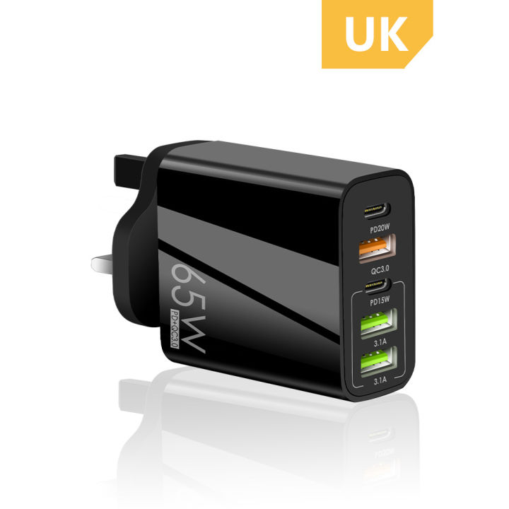 New PD65W fast charging mobile phone charger 5V4A Euro American British ...