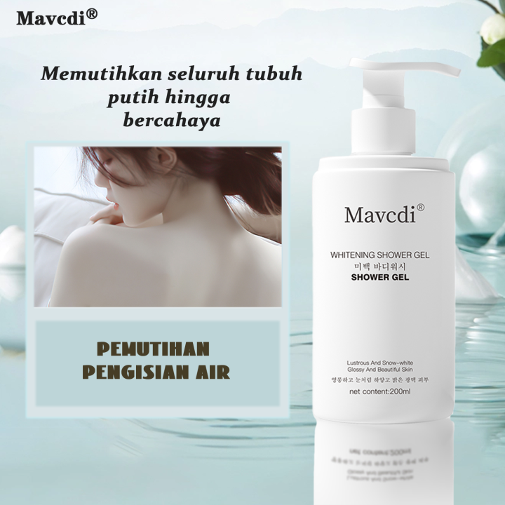 Mavcdi Shower Gel Body Wash Whitening 200ml 3pcs | Lazada Indonesia