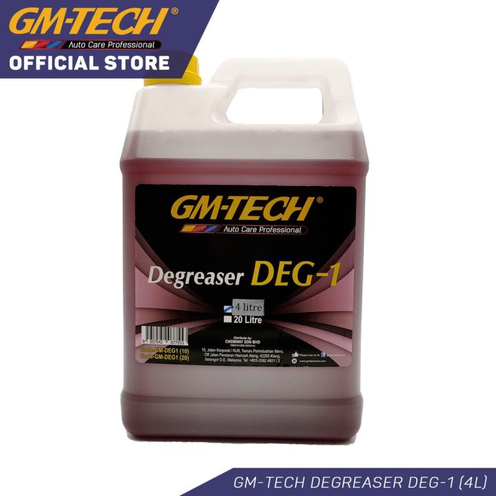 GM-TECH Degreaser Heavy Duty Alkaline Non-Acid Concentrate Cleaner (4L) DEG-1 | Lazada
