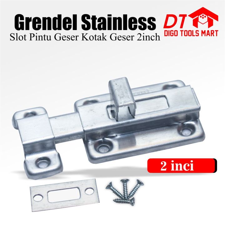 Grendel Stainless Slot Pintu Kotak Geser 2 Inci | Lazada Indonesia