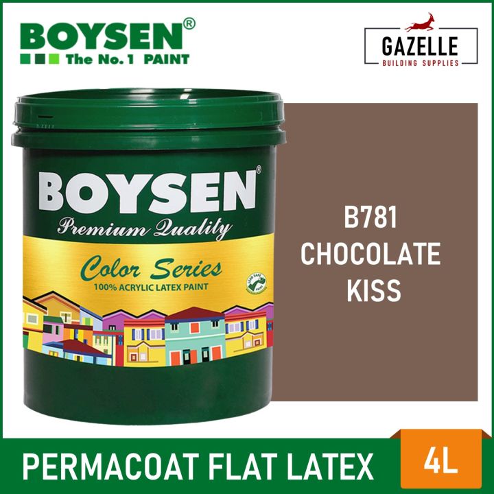 Boysen Color Series Permacoat Flat Latex Chocolate Kiss B781 Acrylic ...