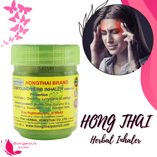 HONG THAI HERBAL MENTHOL INHALER For Vertigo, Migraine, Nasal ...