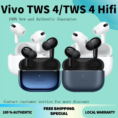 Vivo TWS 4 /Vivo TWS 4 Hifi True wireless noise-cancelling earphones ...