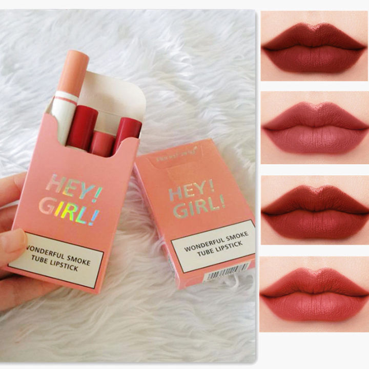 【HOMP】Korean Lipstick 4 Colors Long Lasting Matte Lipstick | Lazada PH