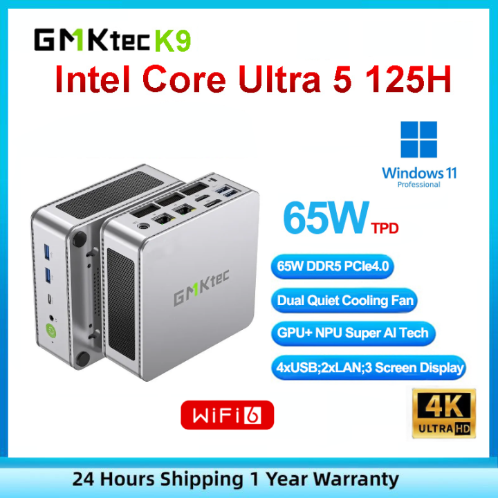 GMKtec K9 Intel core Ultra5 MINI PC 125H Win11 DDR5 5600Mhz NVME SSD ...