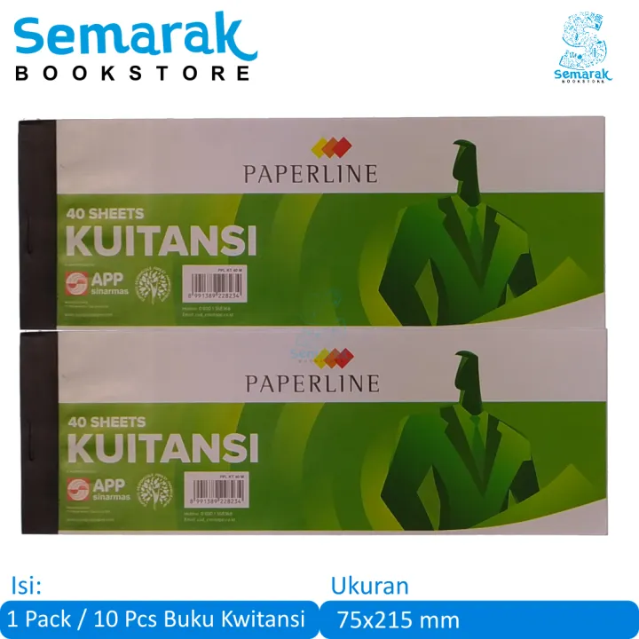 PaperLine Kwitansi Buku Pembayaran Kecil [1 Pack / 10 Pcs / 40 Lembar ...