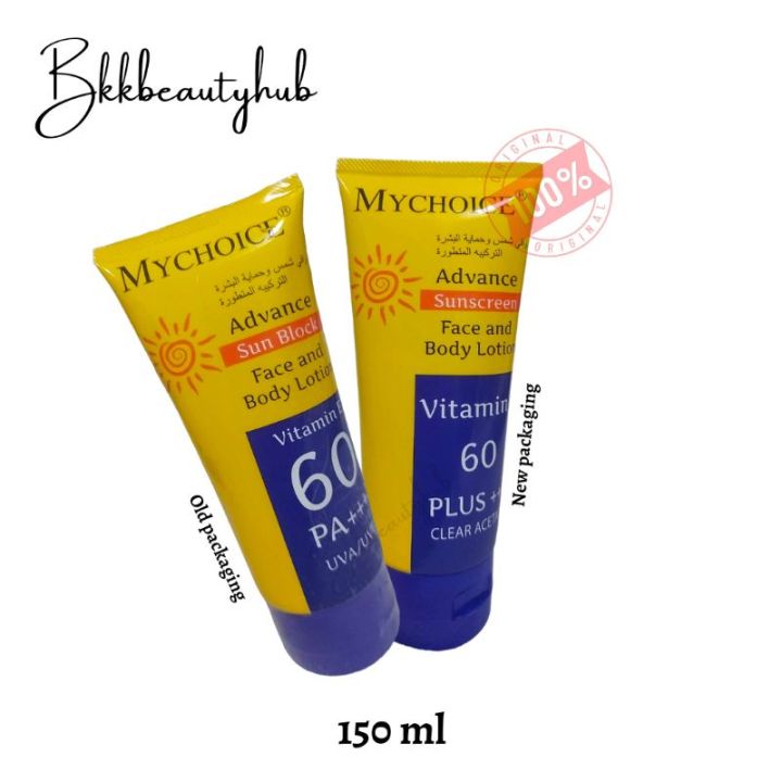 Original Thailand MYCHOICE ADVANCE SUNBLOCK/SUNSCREEN FACE AND BODY ...