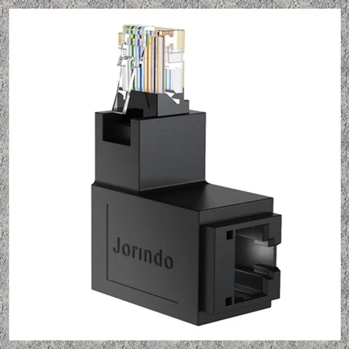 (BIGY) RJ45 Male to Female Ethernet Adapter Network Extender 90 Degree ...