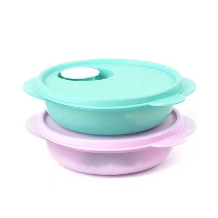 Tupperware CrystalWave Microwaveable Reheatable 400ml Small Round Dish ...