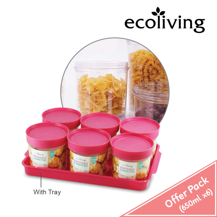 ECO LIVING OFFER PACK 450ml(6pcs/Pack) Kuih Raya Canister Set,Candy ...