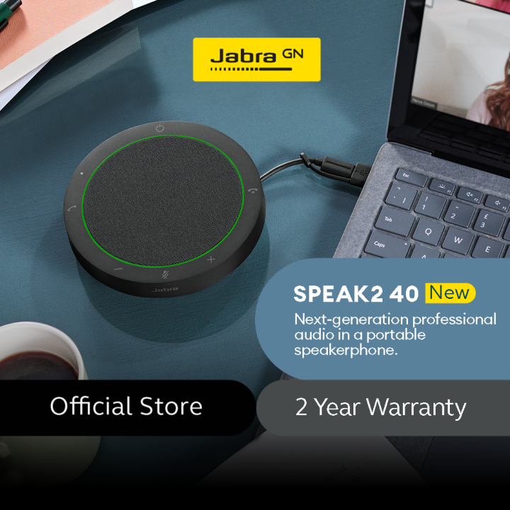 Jabra Speak2 40 Portable Speakerphone - 4 Noise-Cancelling Microphone ...