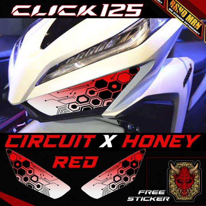 HONDA CLICK 125 150 CIRCUIT X HONEYCOMB EYE STICKER TINT | Lazada PH