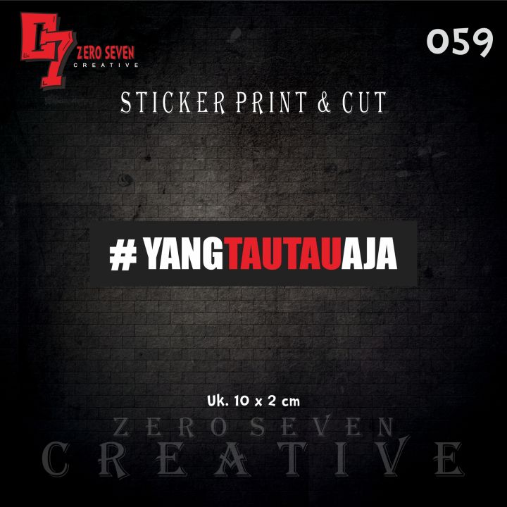 STIKER YTTA / STIKER LUCU / STIKER MOTOR / STIKER AESTHETIC / VYNIL ...