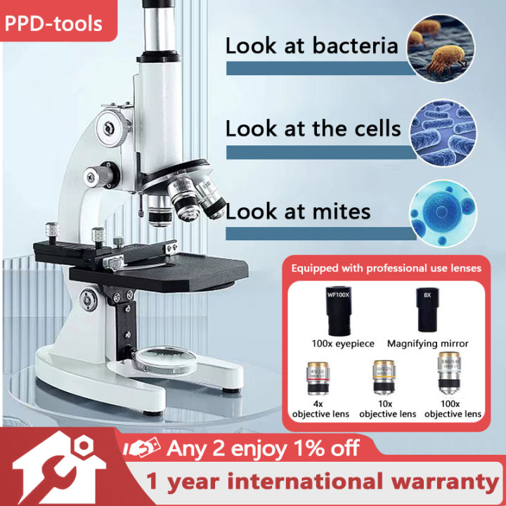 Professional biological microscope, laboratory microscope, LED light ...