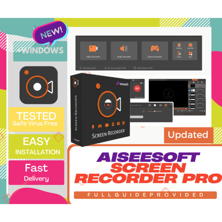 Aiseesoft Screen Recorder .. Updated [+For Win Full.] | Lazada