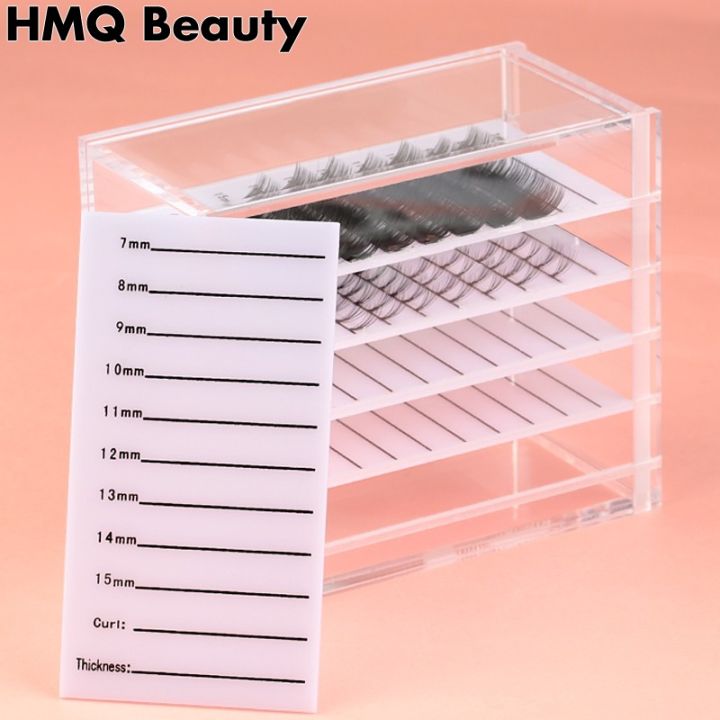 5 Layers False Eyelashes Storage Box Acrylic Pallet Transparent ...