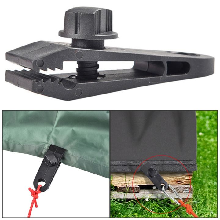 6pcs Awning Tent Canopy Tarp Clamp For Camping Hiking Canvas Clip Snap ...