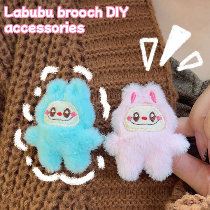 Cute Labubu Cartoon Plush Doll Brooch PoP Mart Pins Clothes Decor | Lazada