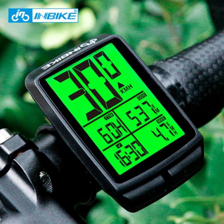 INBIKE MTB Bike Computer GPS Bicycle Speedometer Wireless Odometer Cycling Watch LED Screen with ...