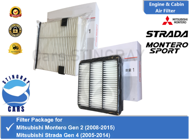 Combo Air Filter and Cabin Filter for Montero Sport 2nd Gen (2008-2015 ...