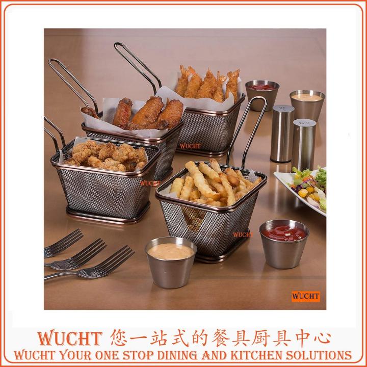 【WUCHT】COPPER Stainless Steel Mini Square Fry Basket French Fries ...