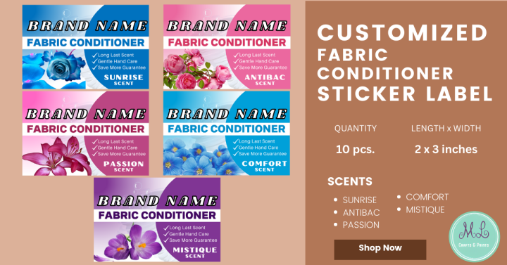 Customized Waterproof Fabric Conditioner Sticker Label | Lazada PH