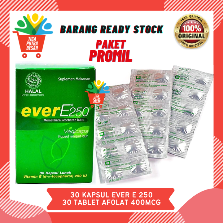 PAKET PROMIL AFOLAT 3 STRIP 30 TABLET & EVER E 30 KAPSUL / PROMIL ...
