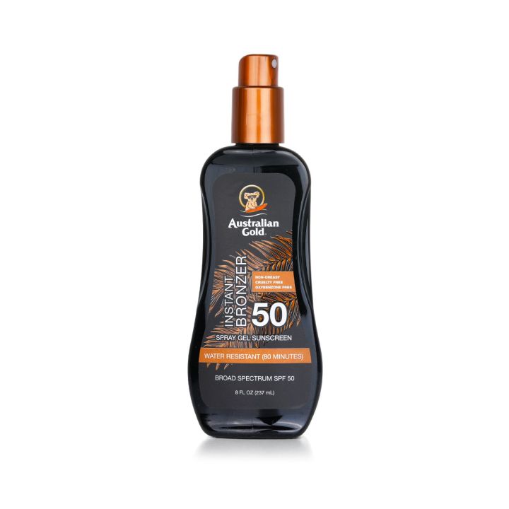 AUSTRALIAN GOLD - Spray Gel Sunscreen SPF 50 with Instant Bronzer 237ml ...