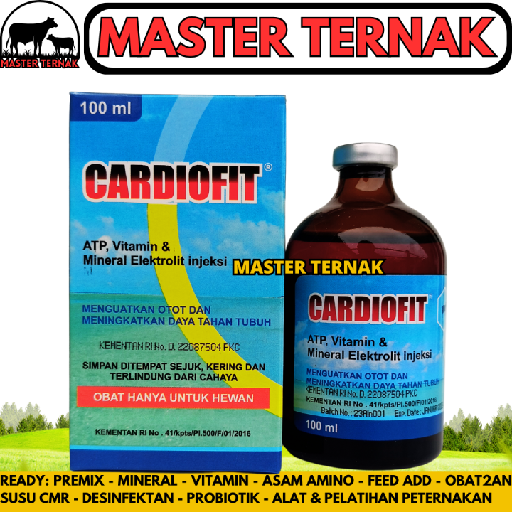 CARDIOFIT 100 ml - Obat Sapi Ambruk Vitamin Mineral Penguat Otot Hewan ...