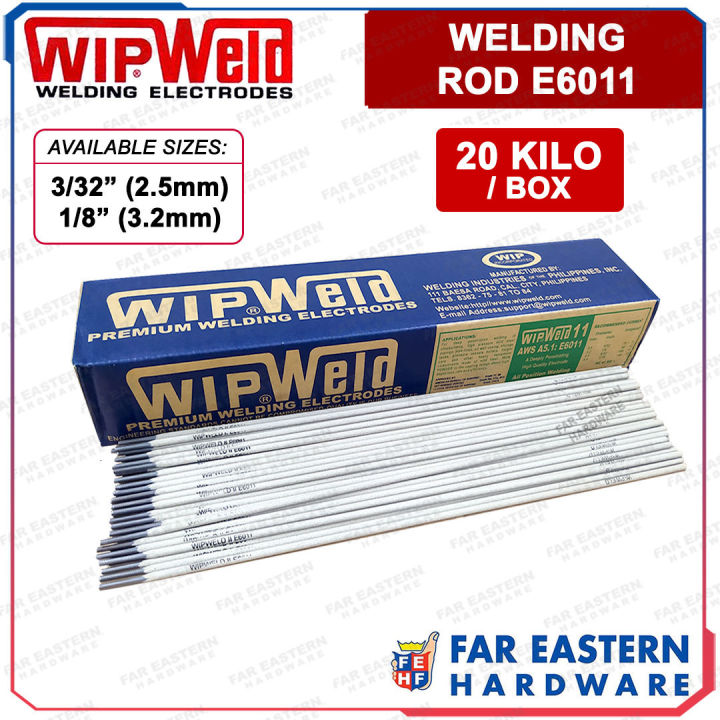 WIPWELD Welding Rod Electrode 6011 E6011 3/32" | 1/8" 20 Kilo/Box ...