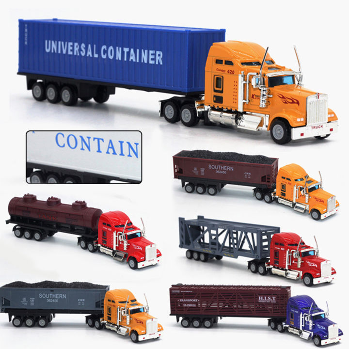 1:65 Alloy Truck Model Realistic Simulated Detailed American Super Long ...