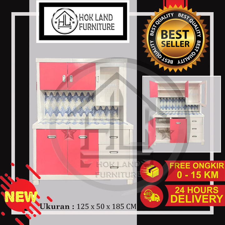 KITCHEN SET 3 PINTU- LEMARI SAYUR KAYU TRIPLEK- LEMARI DAPUR KITCHEN ...