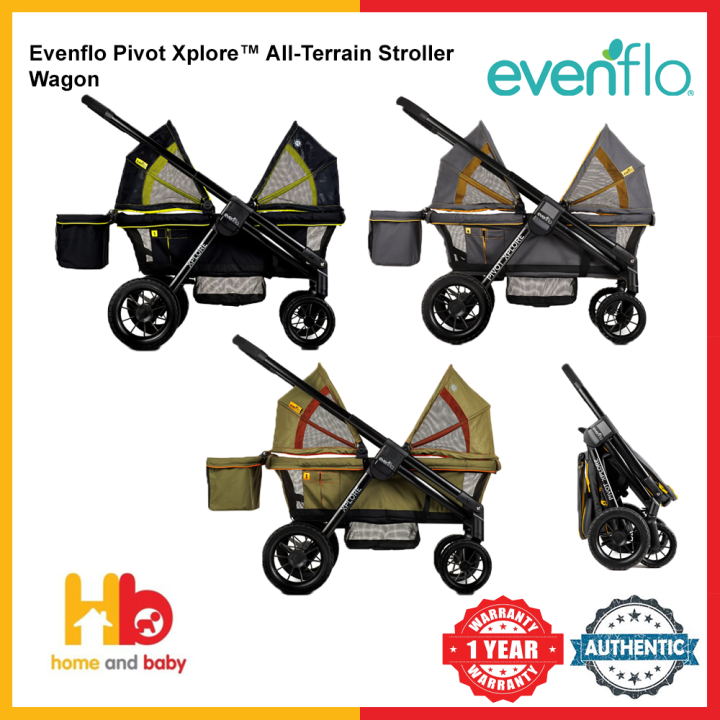 Evenflo Pivot Xplore™ All-Terrain Stroller Wagon (Ready Stock) | Lazada ...