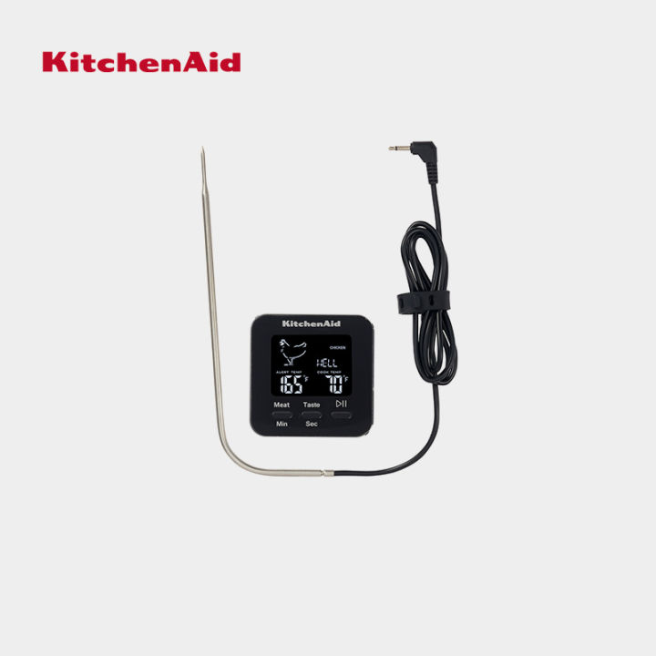 KitchenAid Stainless Steel Digital Kitchen Thermometer With Timer and ...
