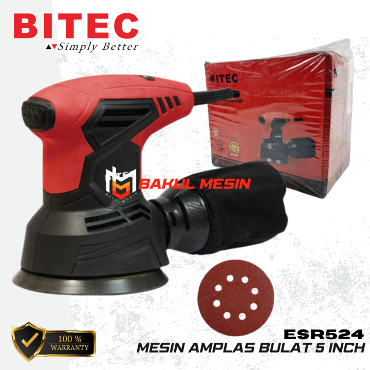 BITEC ESR 524 Mesin amplas bulat 5 inch orbital sander ESR524 | Lazada ...
