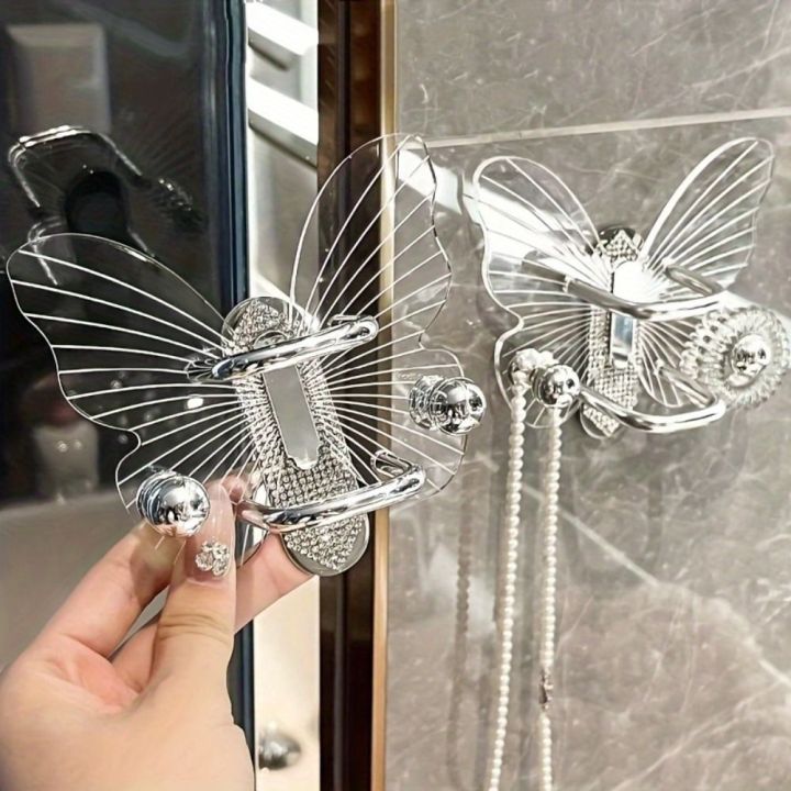 SXSA อะคริลิค ชั้นเก็บหวี รูปทรงผีเสื้อ ไม่มีการเจาะรู ที่วางหวี ...