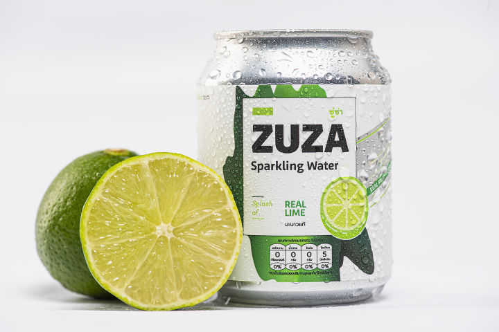 Zuza Lime Sparkling Water (12-pack case) 240 mL | Lazada.co.th