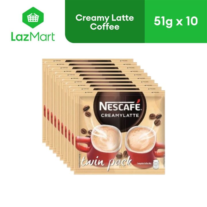 NESCAFE Creamy Latte Twin Pack 51g - Pack of 10 | Lazada PH