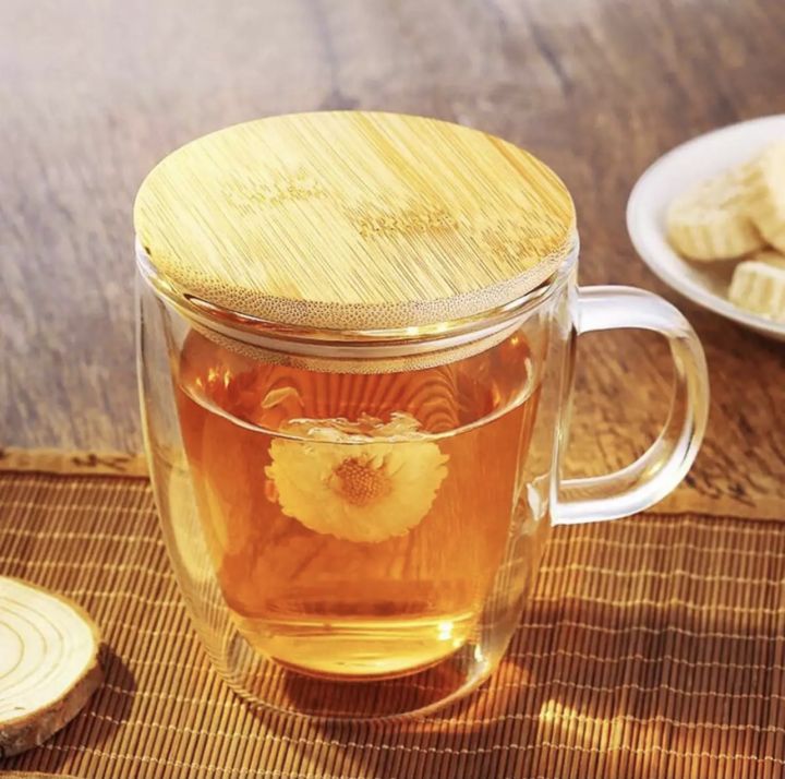 COD Coffee Cup 250ml/350ml/375ml/500ml Double Walled GlassTea Mug Heat ...