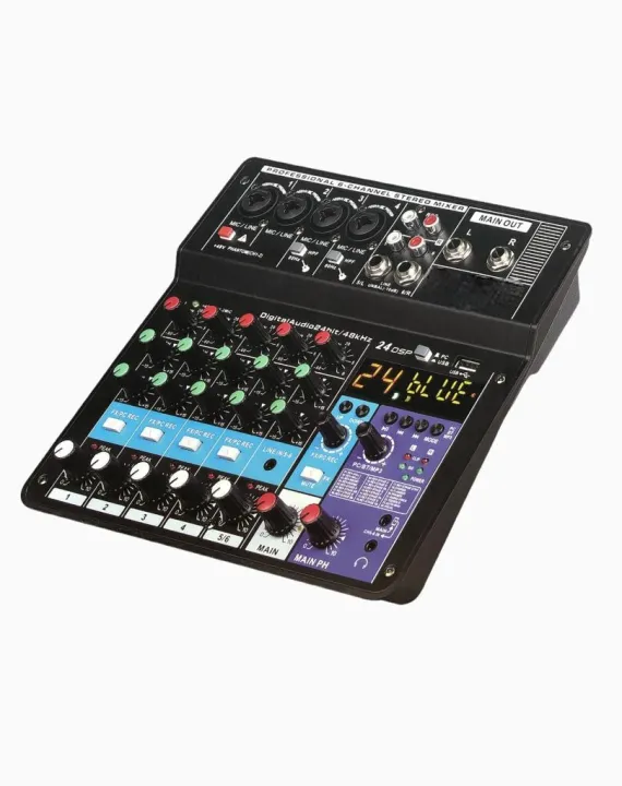 Professional Mixer Audio 6 Channel Plus Effect Processor 600 watt ...