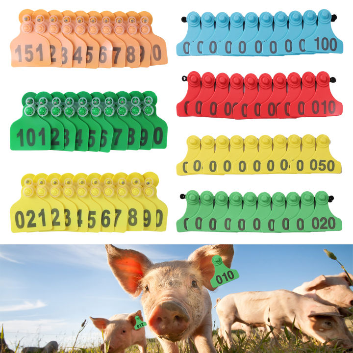 Animal identification ear tags Suitable for pigs, cattle, sheep ...