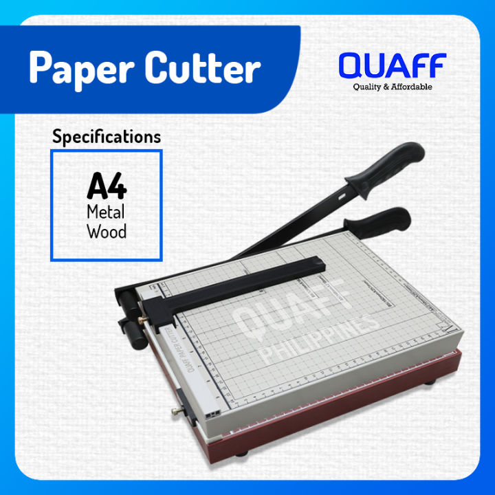 QUAFF Paper Cutter A4 (10x12 ) Wood // Metal Base | Lazada PH