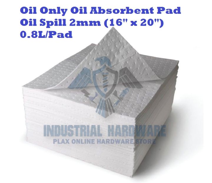 Oil Only Oil Absorbent Pad Oil Spill 2mm (16" x 20") 0.8L/Pad | Lazada