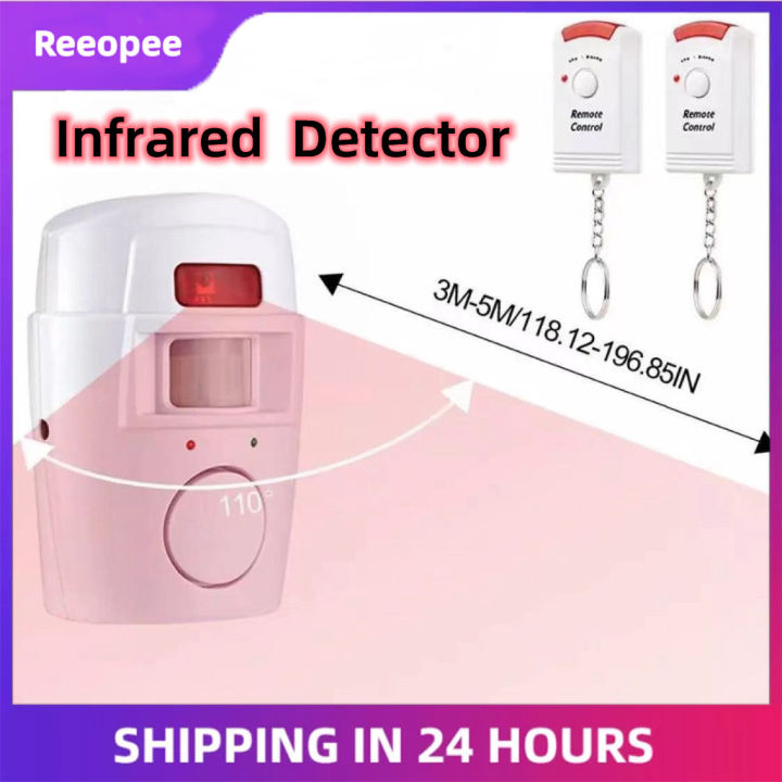 Wireless Pir Motion Sensor Alarm + 2 Remote Controls Shed Home Garage ...
